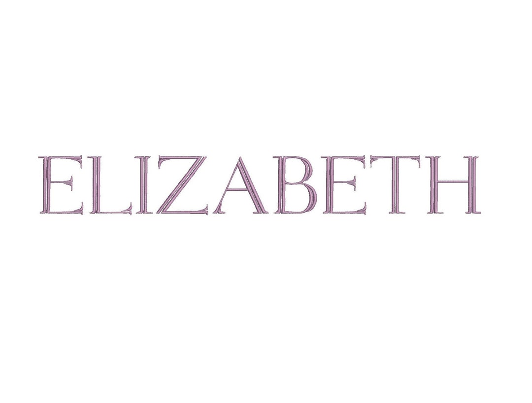 Elizabeth Embroidery Font: Satin Stitch Alphabet (digital Download) - Etsy
