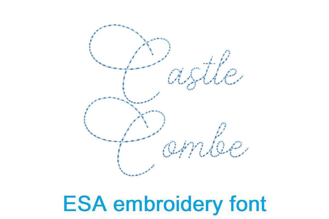Castle Combe Bean Stitch ESA Embroidery Font - Etsy