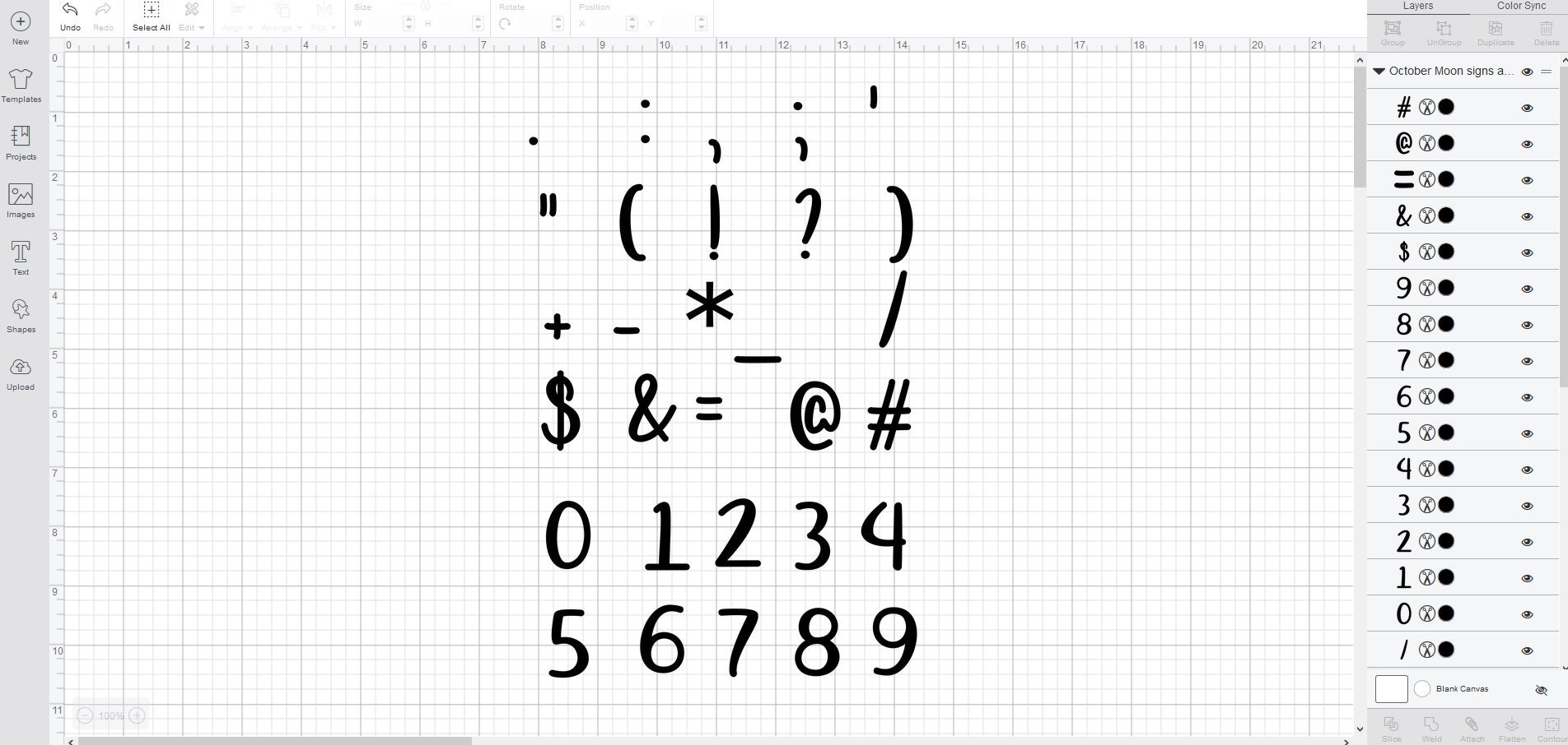 October Moon Script font svg/eps/dxf alphabet cutting files | Etsy