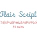 Flair Script Embroidery Font Dst/exp/jef/hus/vip/vp3/xxx 15 | Etsy