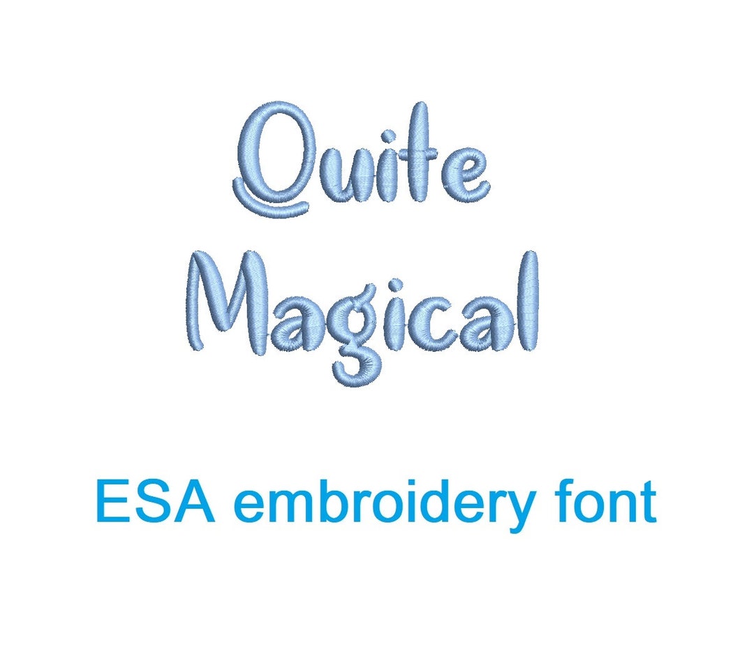 Quite Magical ESA Embroidery Font (MHA) - Etsy