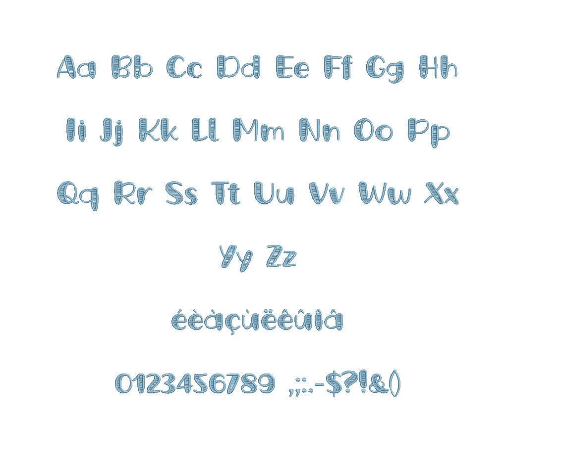 Grand October Fancy Embroidery Font Formats PESBX 16 Sizes | Etsy