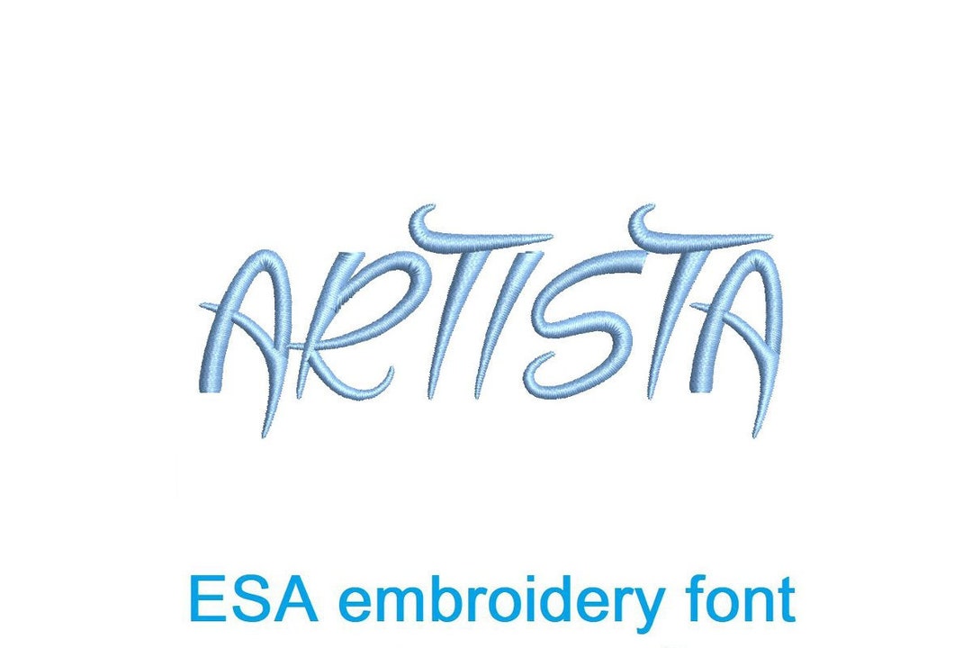 Artista ESA Embroidery Font - Etsy