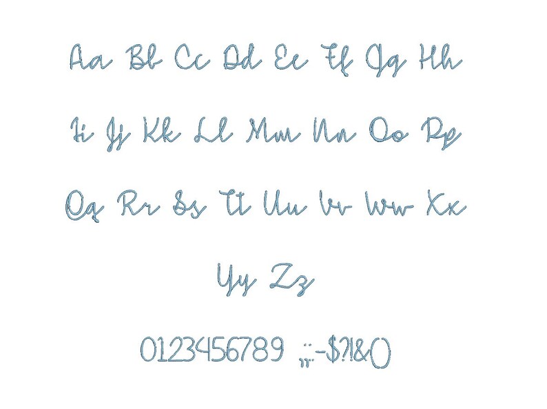 Simple Signature Embroidery Font PES Format 15 Sizes 0.25 - Etsy