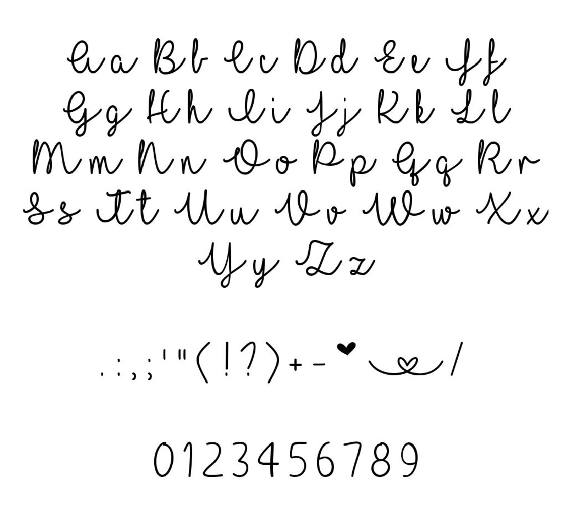 I Love Glitter Alphabet Svg/eps/dxf Cutting Files MHA - Etsy