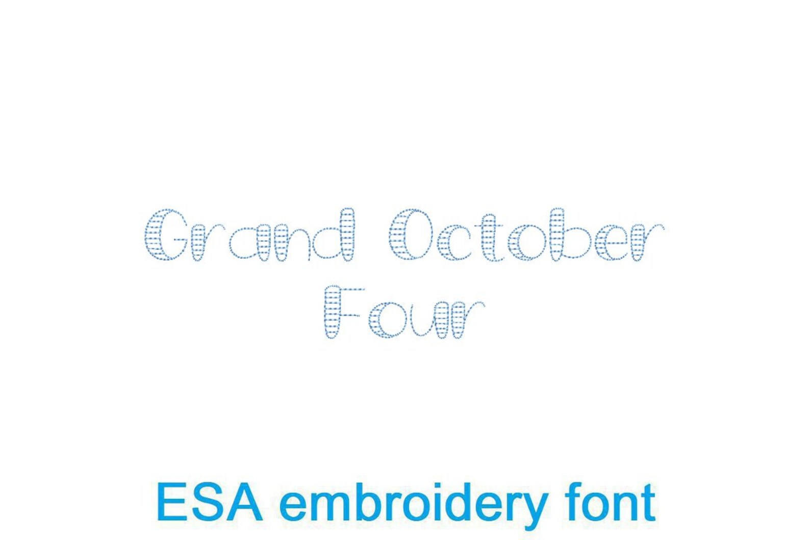 Grand October Four Bean Stitch ESA Embroidery Font (SNAS) - Etsy