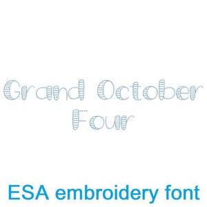 Grand October Four Bean Stitch ESA Embroidery Font (SNAS) - Etsy