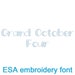 Grand October Four Bean Stitch ESA Embroidery Font (SNAS) - Etsy