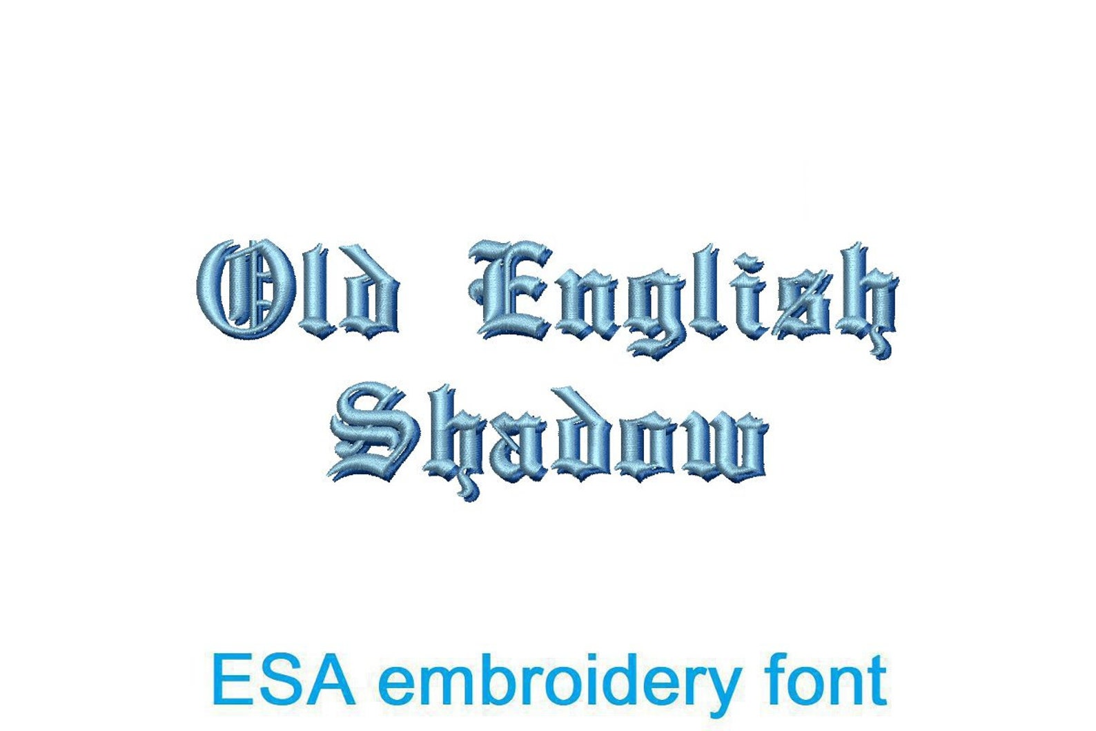 Old English Shadow ESA Font - Etsy