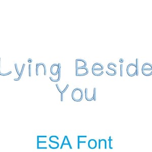 Lying Beside You ESA Embroidery Font - Etsy