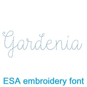 Gardenia Bean Stitch ESA Embroidery Font - Etsy