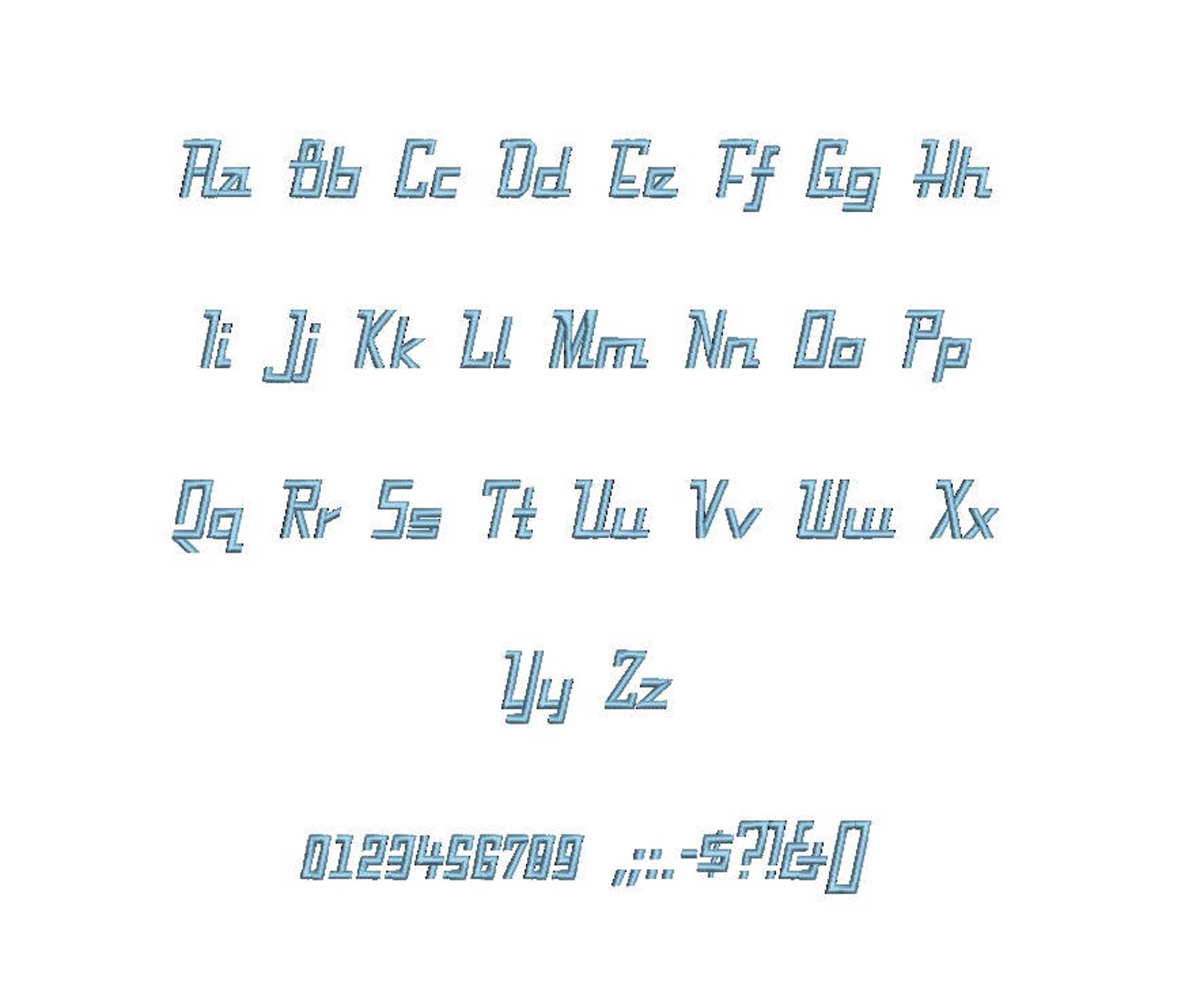 Fabian™ Embroidery Font PES 15 Sizes 0.25 1/4 0.5 1/2 1 - Etsy