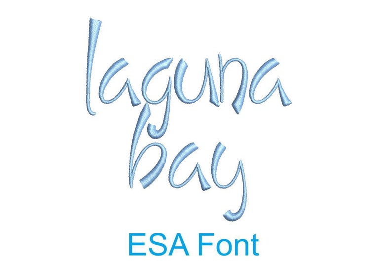 Laguna Bay ESA Embroidery Font - Etsy