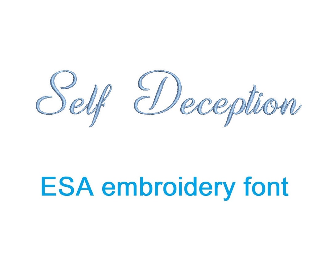 Self Deception ESA Embroidery Font (MHA) - Etsy