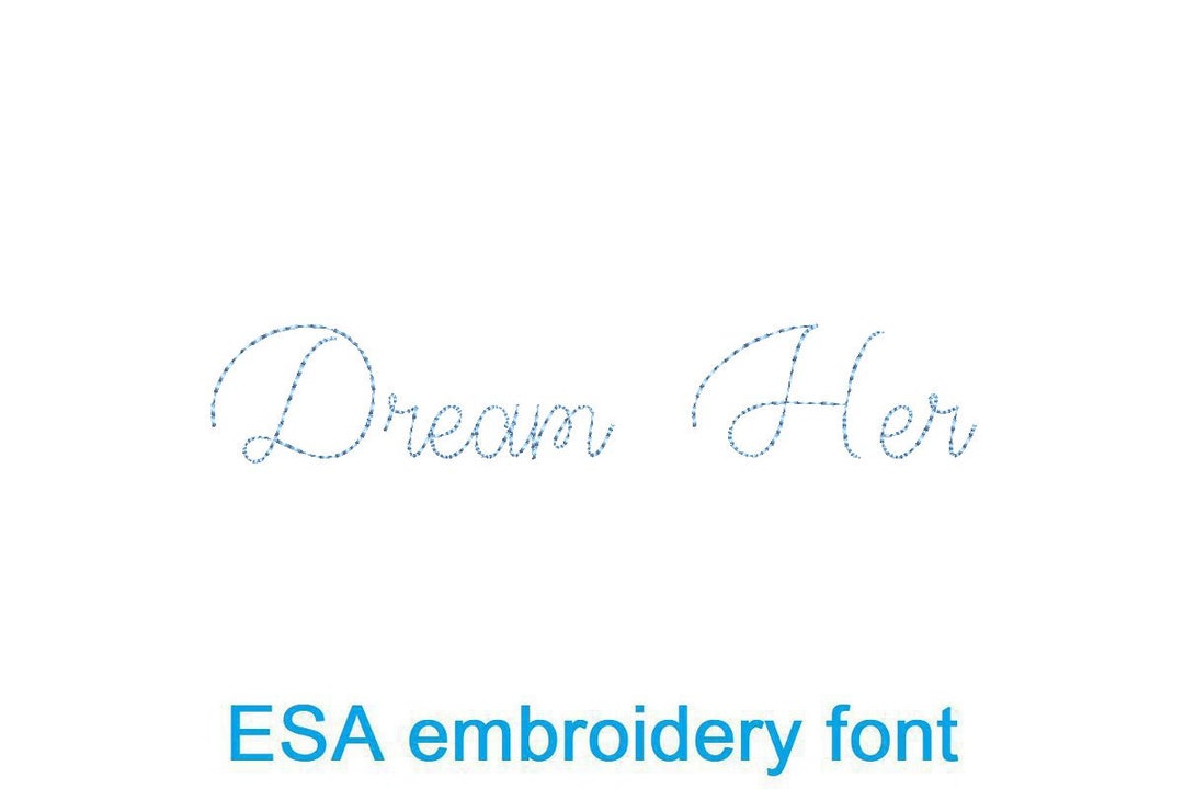 Dream Her Bean Stitch ESA Embroidery Font (MHA) - Etsy