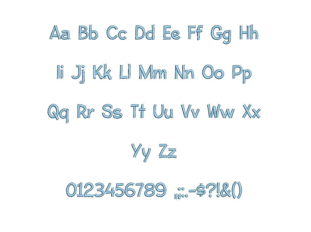 Bleeker™ Block Embroidery BX Font Sizes 0.25 (1/4), 0.50 (1/2), 1, 1.5 ...