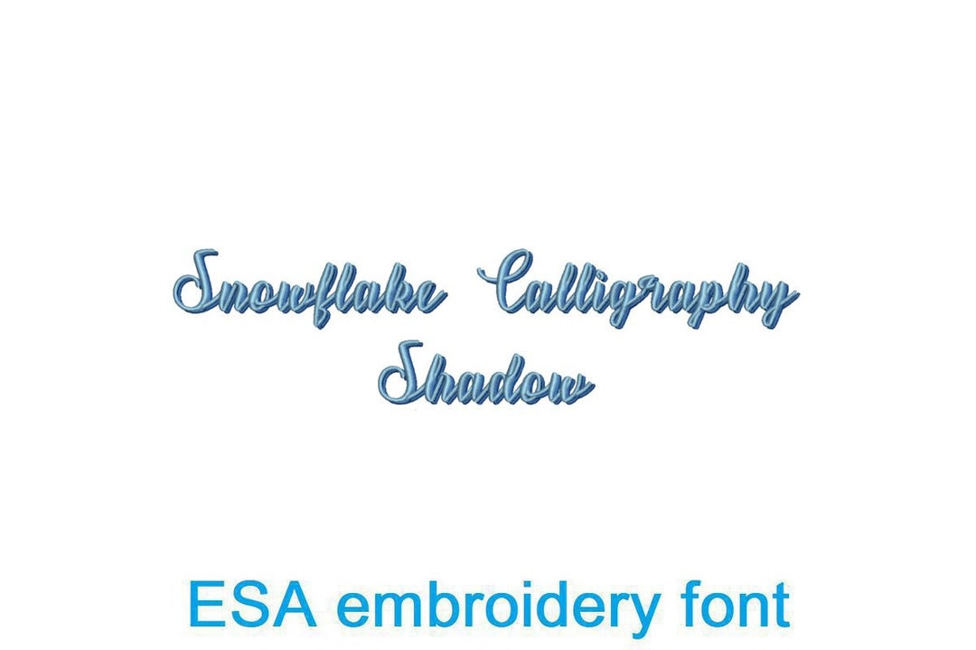 Snowflake Calligraphy Shadow ESA Font (MHA) - Etsy
