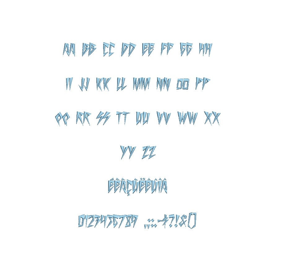 Desperate™ Block Embroidery Font Dst/exp/jef/hus/vip/vp3/xxx 16 Sizes ...