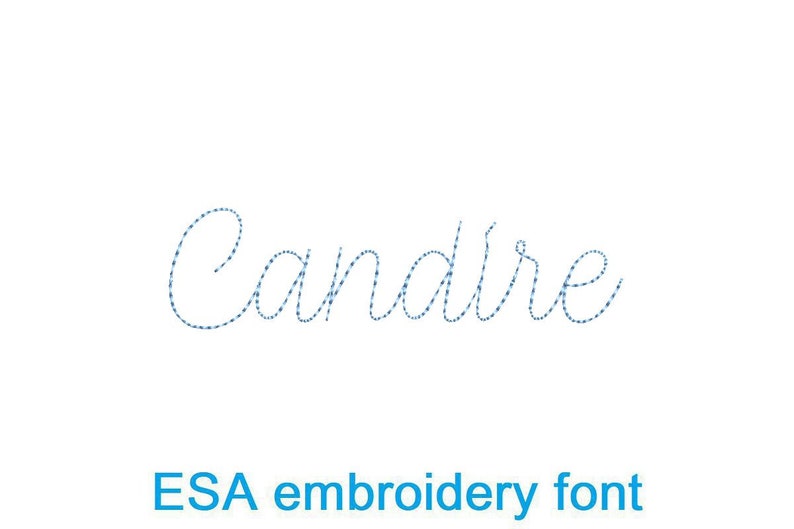 Candire Bean Stitch ESA Embroidery Font (SNA) - Etsy
