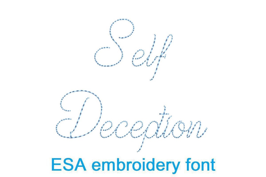 Self Deception Bean Stitch ESA Embroidery Font (MHA) - Etsy