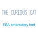 The Curious Cat ESA Embroidery Font (MHA) - Etsy