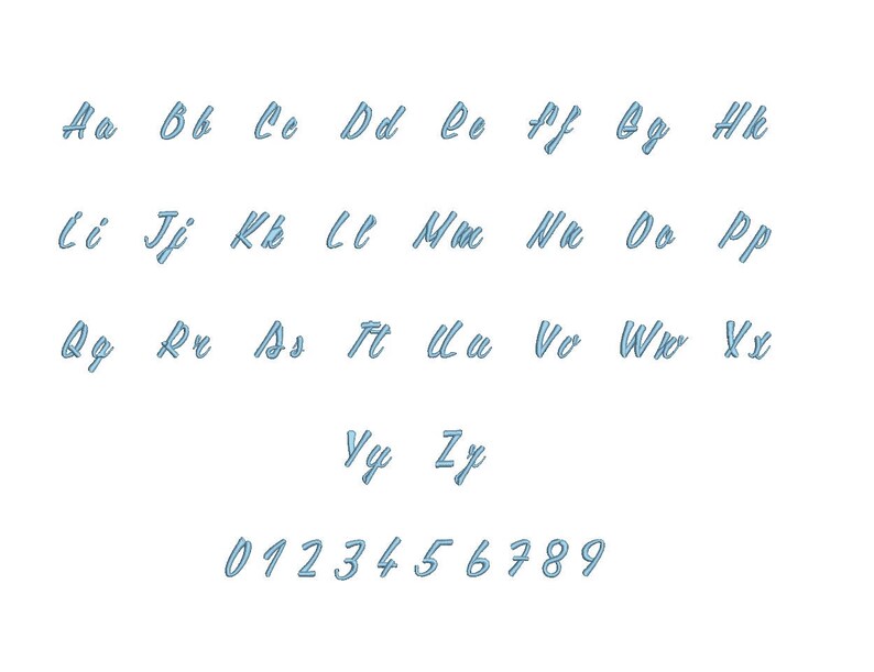 God Bless America Script Embroidery Font PES Format 15 Sizes 0.25, 0.5 ...