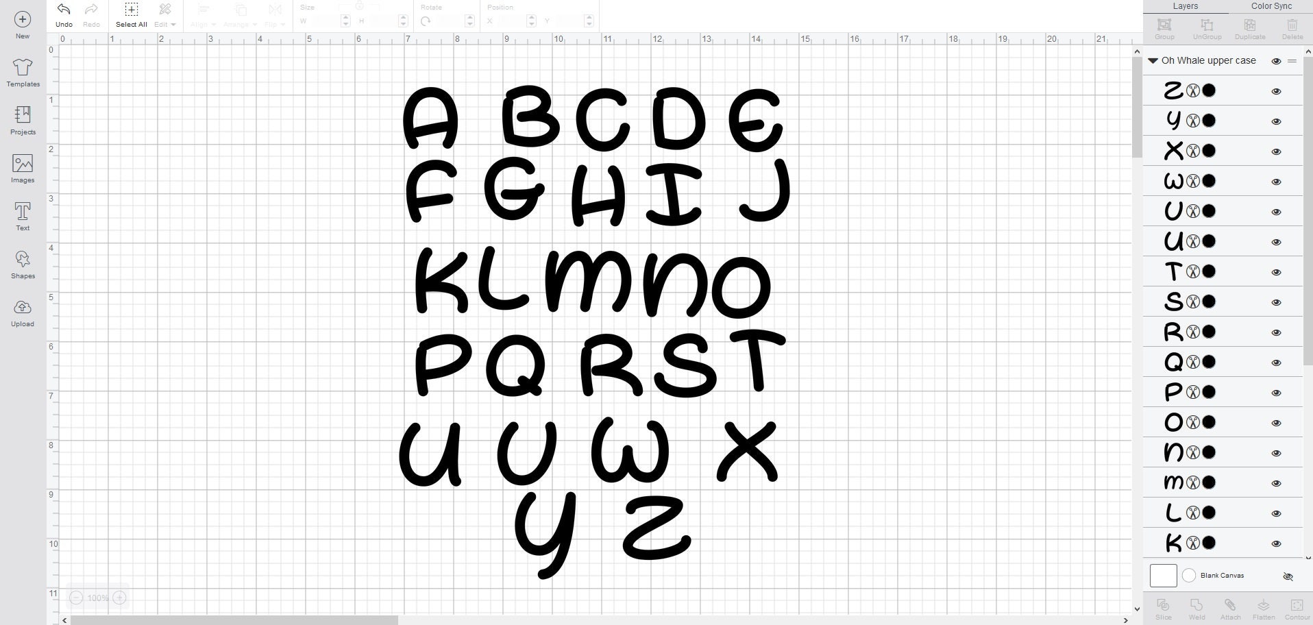 Oh Whale Script Font Svg/eps/dxf Alphabet Cutting Files MHA - Etsy