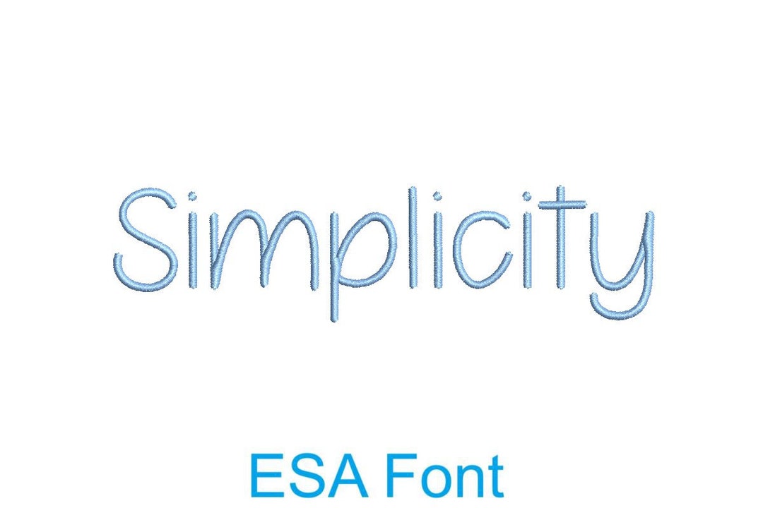 Simplicity ESA Embroidery Font - Etsy
