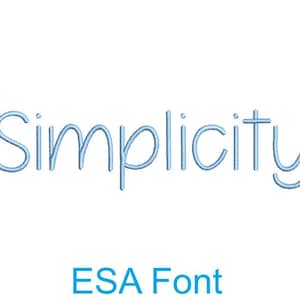 Simplicity ESA Embroidery Font - Etsy