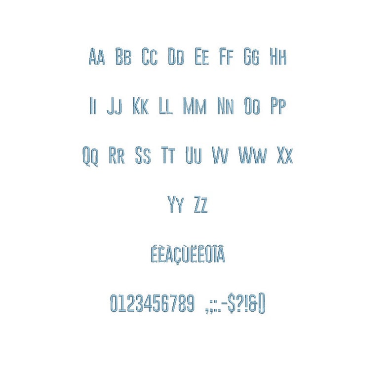 Gobold Thin Block Embroidery Font Formats PESBX 16 Sizes - Etsy