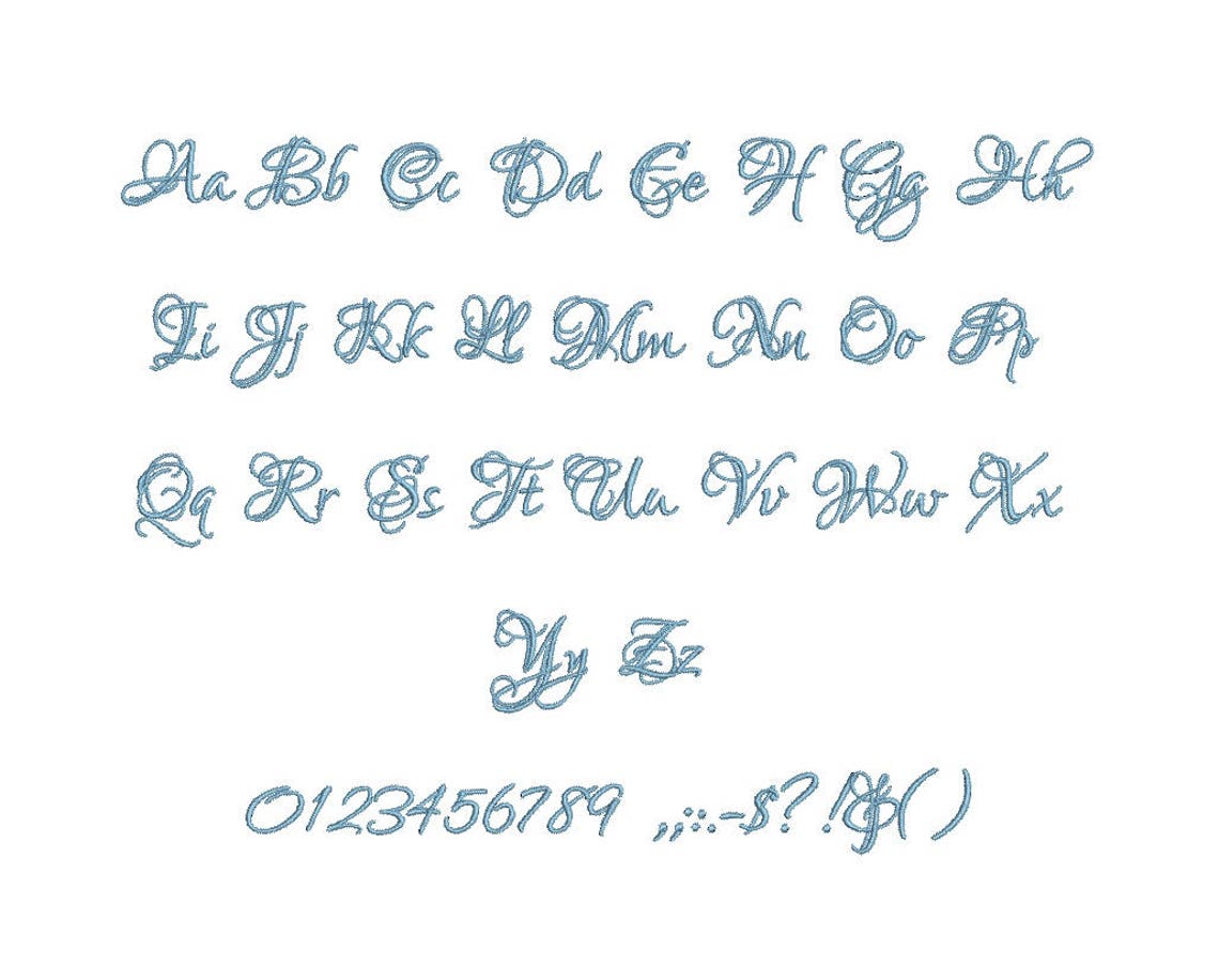Jolina Embroidery Font Formats Bx which Converts to 17 | Etsy