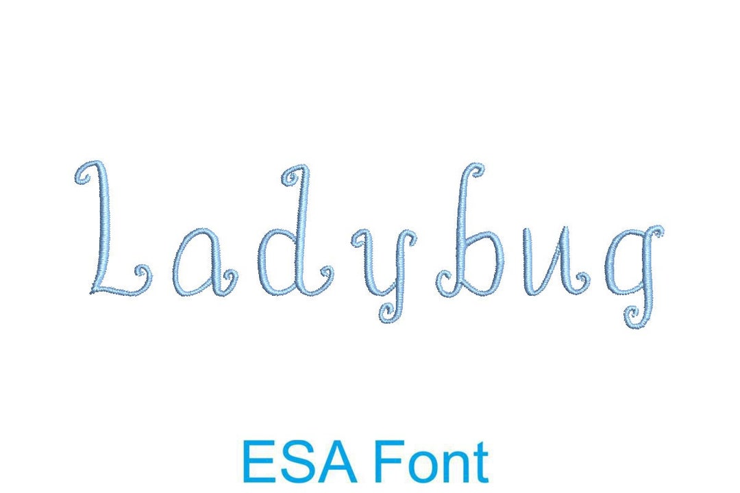 Ladybug ESA Embroidery Font - Etsy