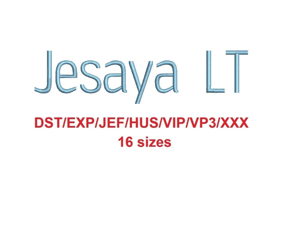 Jesaya Light™ block embroidery font | Etsy