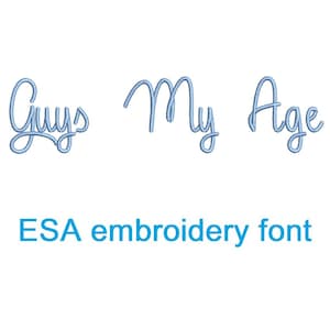 Guys My Age ESA Embroidery Font With Commercial License (MHA) - Etsy