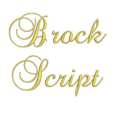 Brock Script Embroidery Font Bx compatible With 17 Machine - Etsy