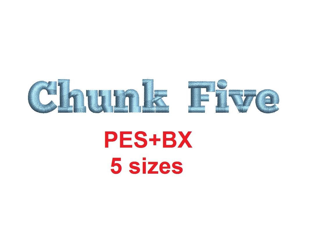 Chunk Five Serif Embroidery Font Formats Bx (which Converts to 17 ...