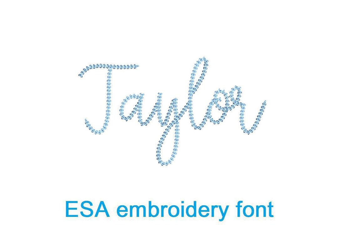 Taylor Chain Stitch ESA Embroidery Font - Etsy
