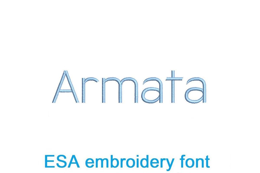 Armata ESA Embroidery Font - Etsy