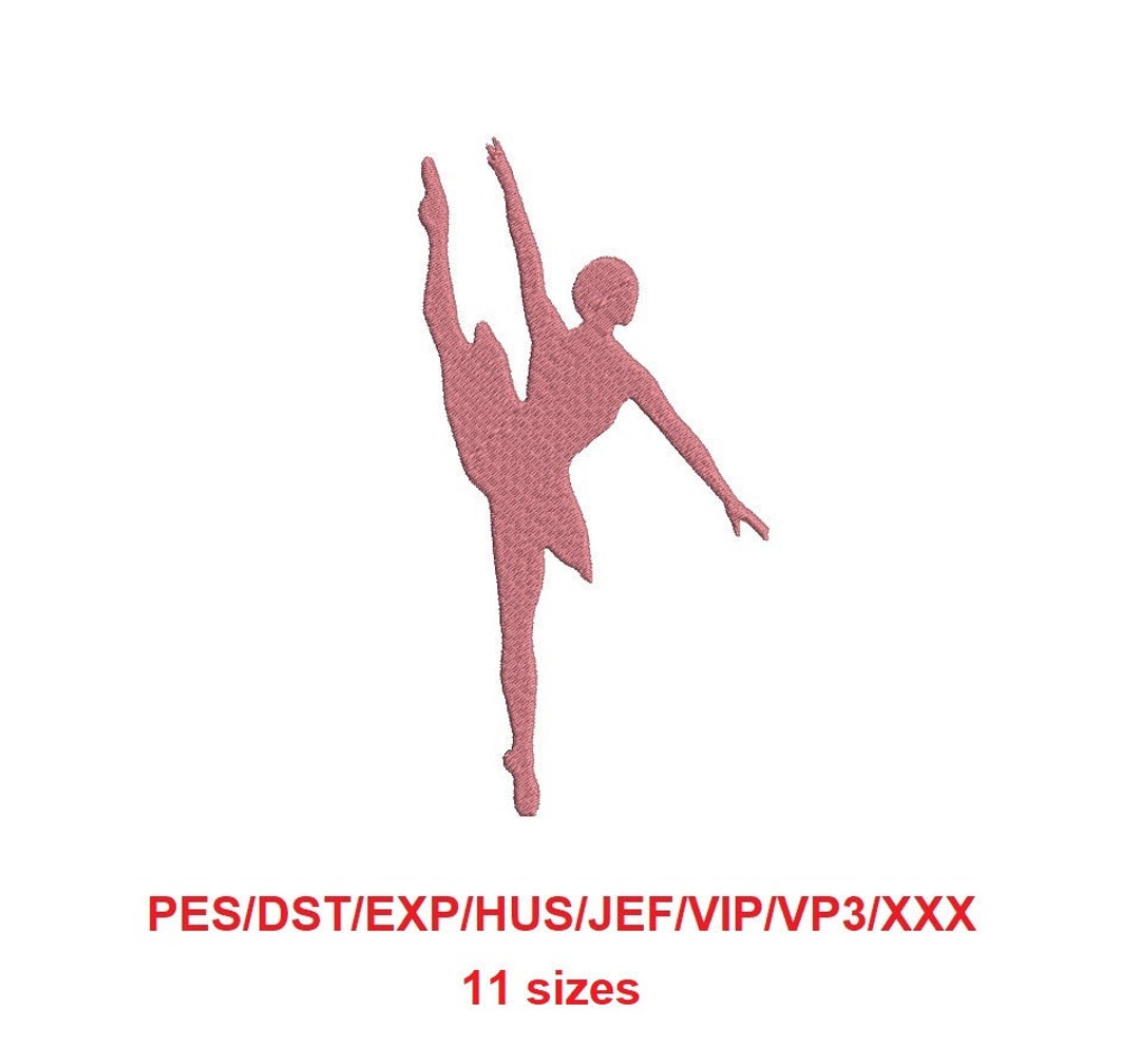 Ballet Dancer Machine Embroidery Hand Made Design Instant Download - Etsy