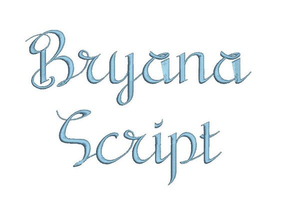 Bryana Script Embroidery Font Bx compatible With 17 Machine | Etsy