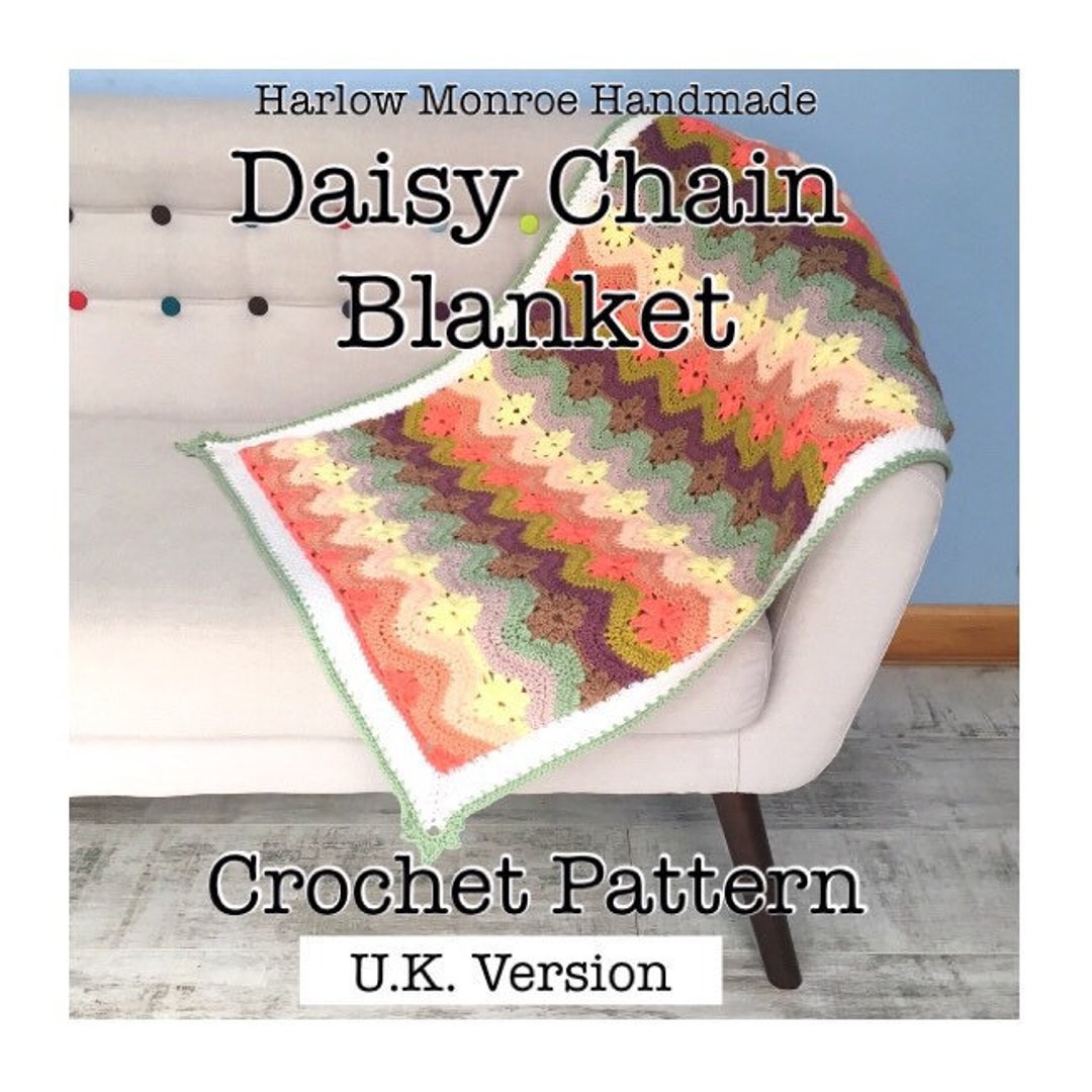 Daisy Chain Blanket Crochet PATTERN - Digital Download PDF File in UK ...