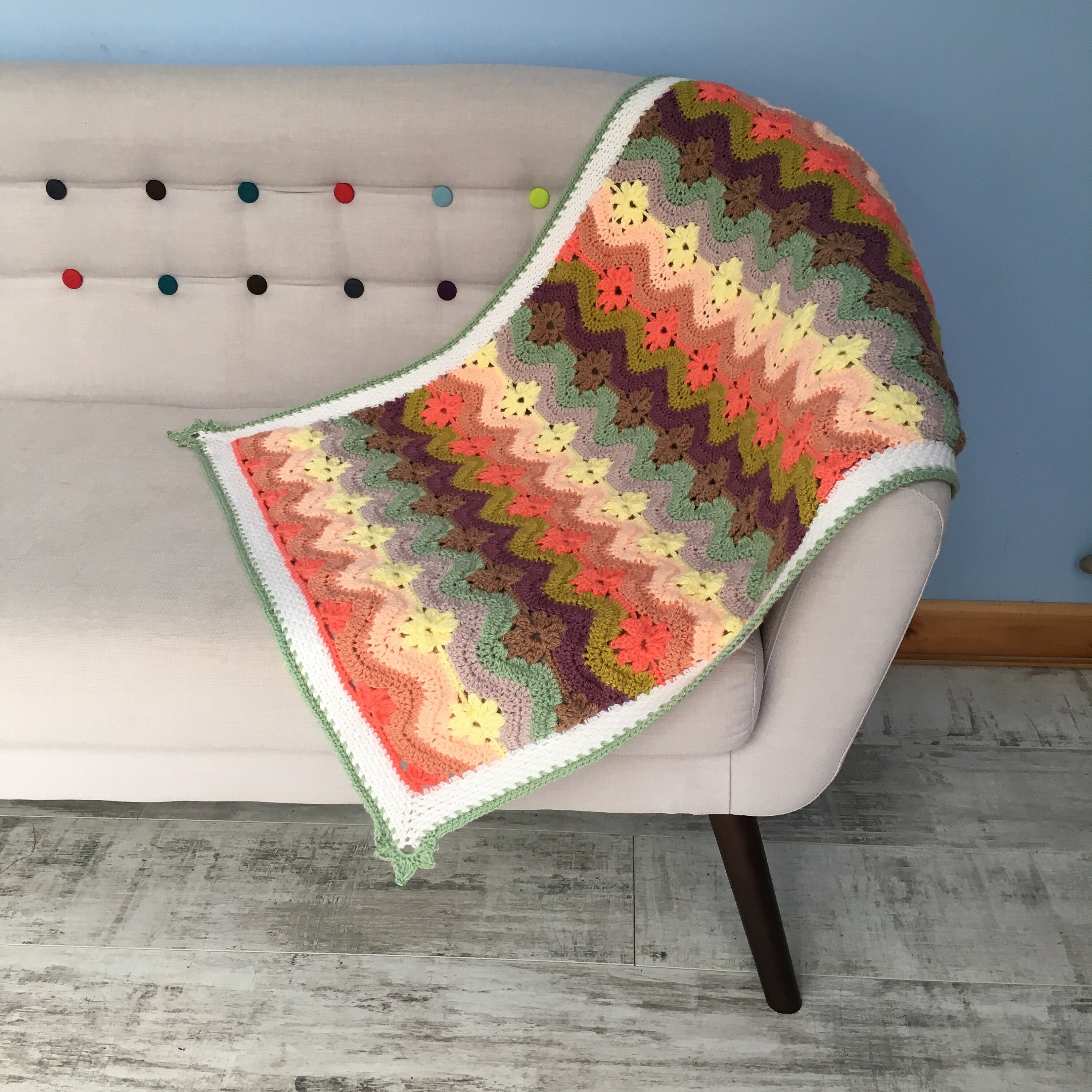 Daisy Chain Blanket Crochet PATTERN - Digital Download PDF File in UK ...