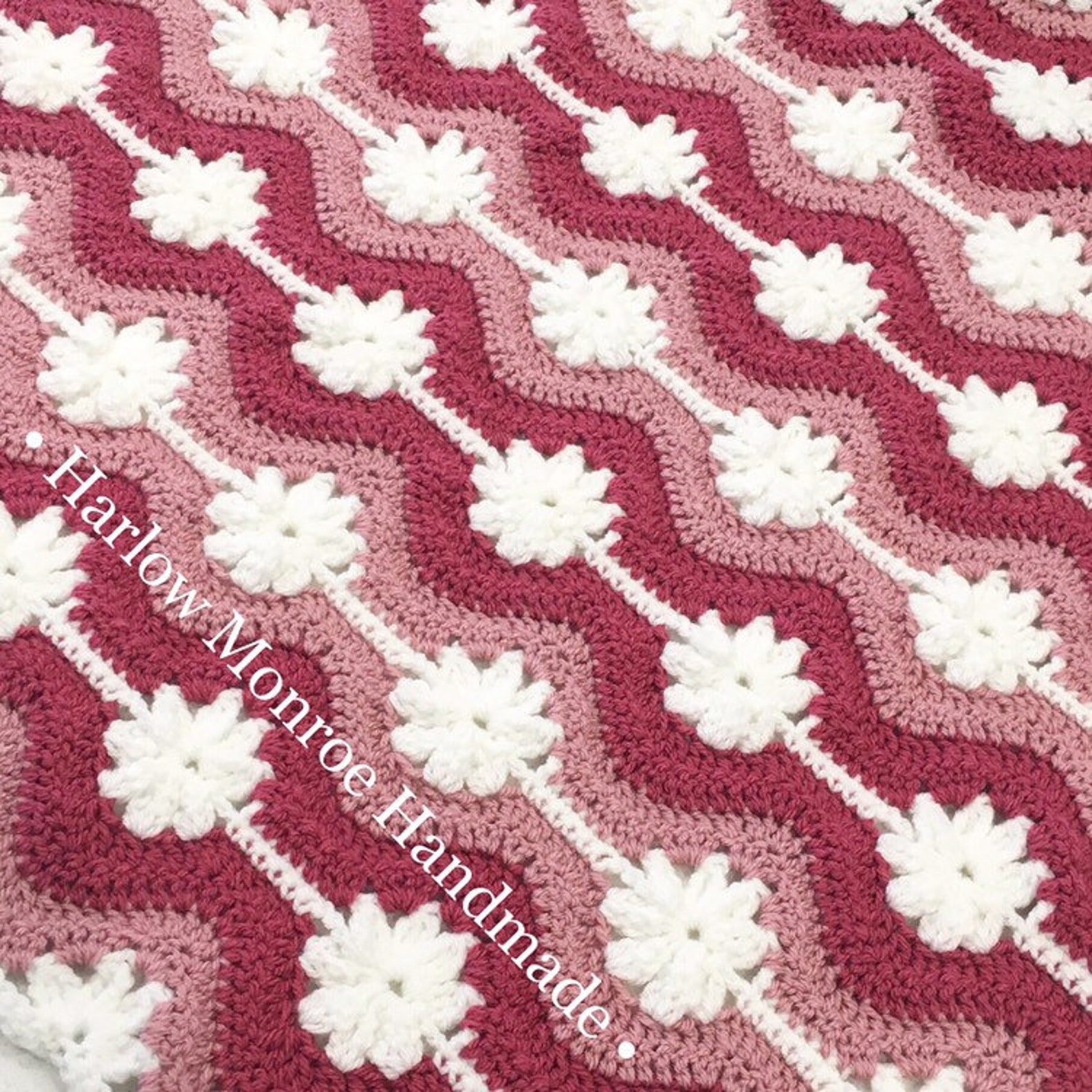 Daisy Chain Blanket Crochet PATTERN - Digital Download PDF File in US ...