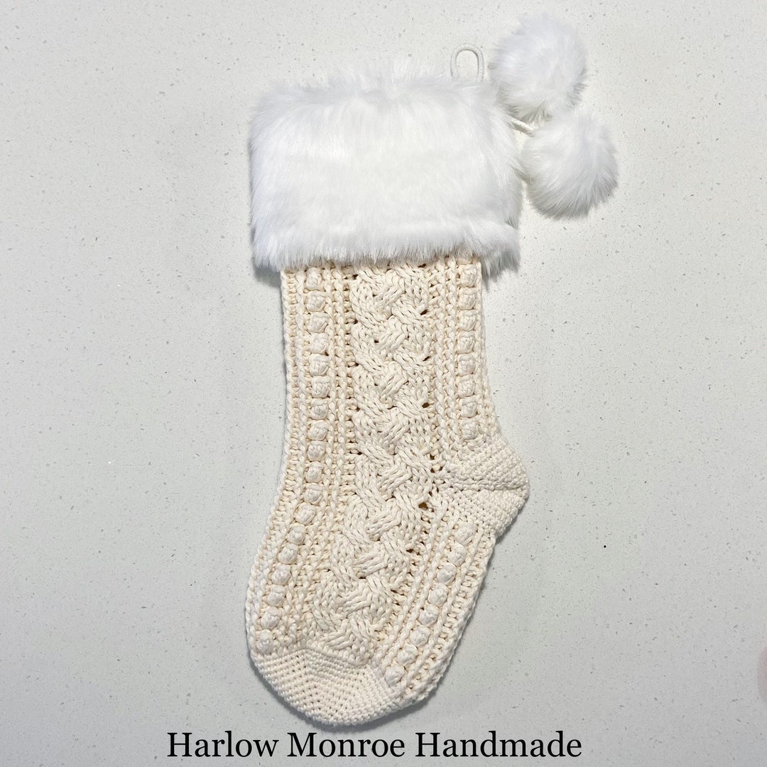 Christmas Cable Stocking Crochet PATTERN Downloadable PDF Traditional ...