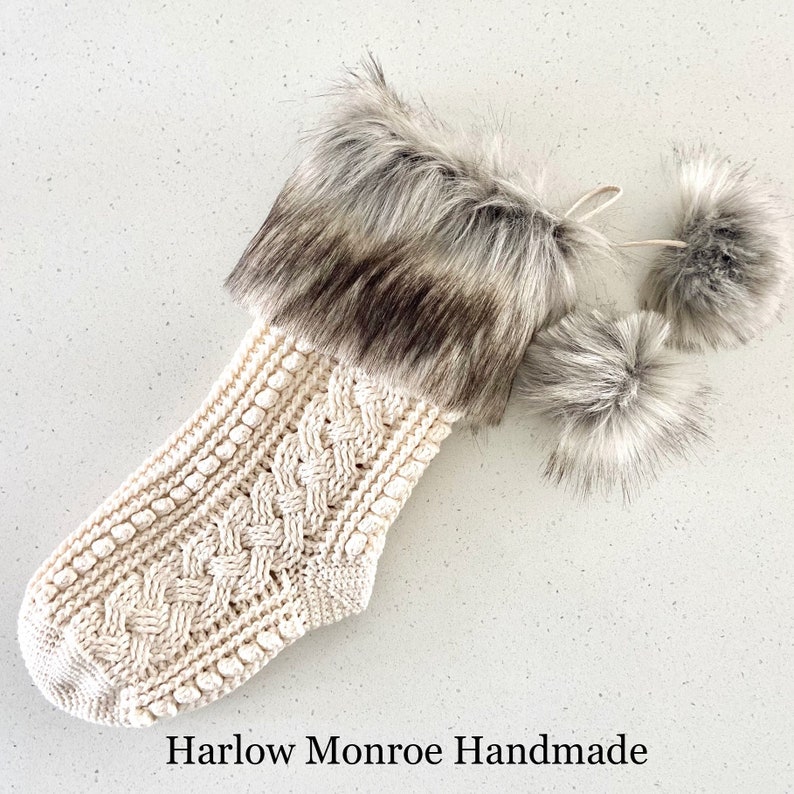 Christmas Cable Stocking Crochet PATTERN Downloadable PDF - Etsy