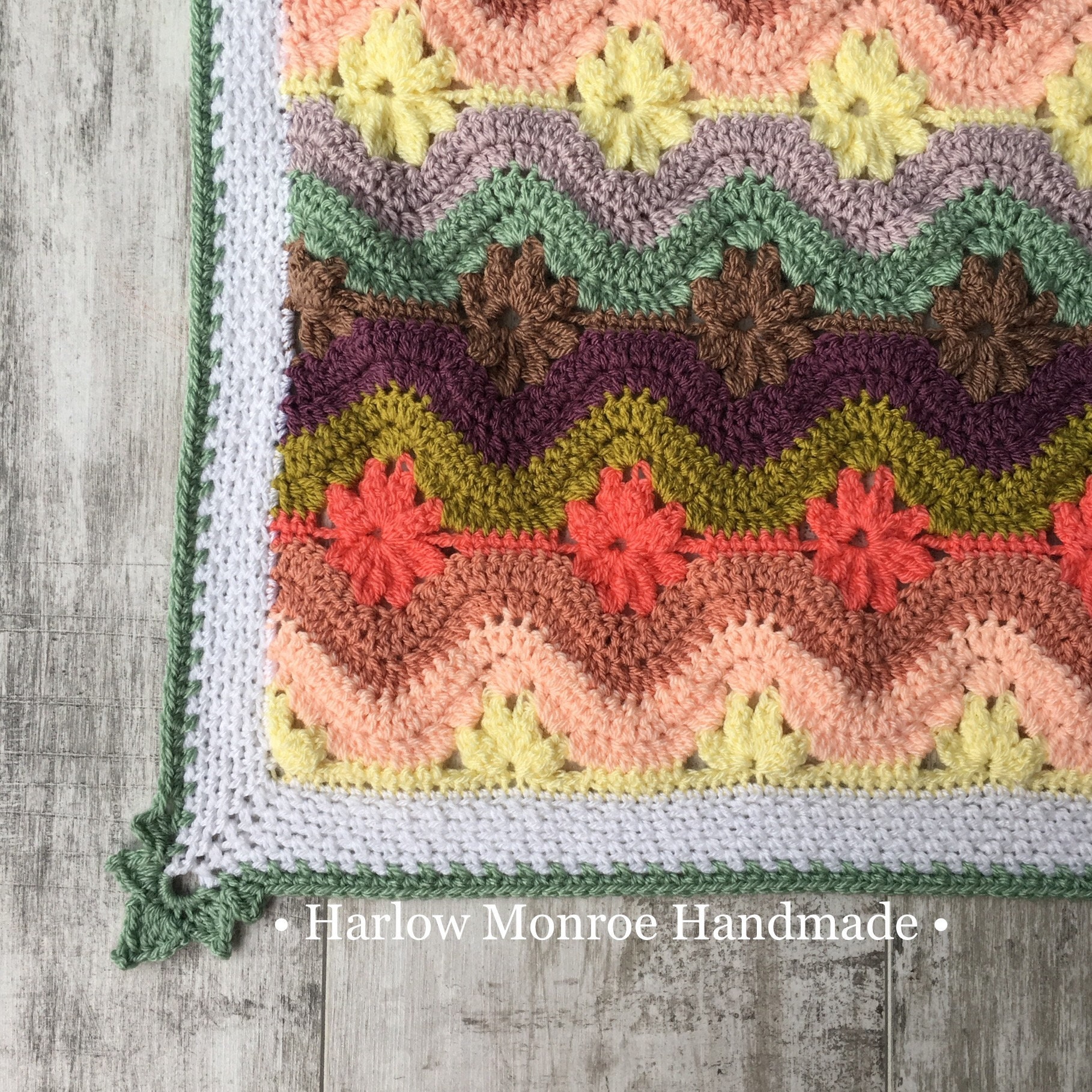 Daisy Chain Blanket Crochet PATTERN - Digital Download PDF File in UK ...