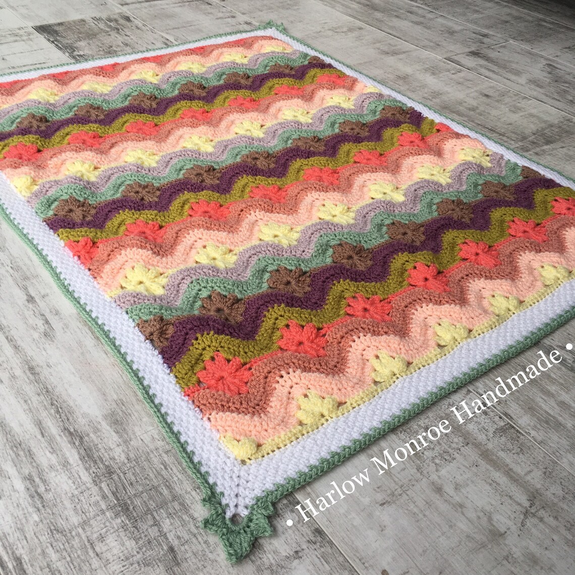 Daisy Chain Blanket Crochet PATTERN Digital Download PDF - Etsy