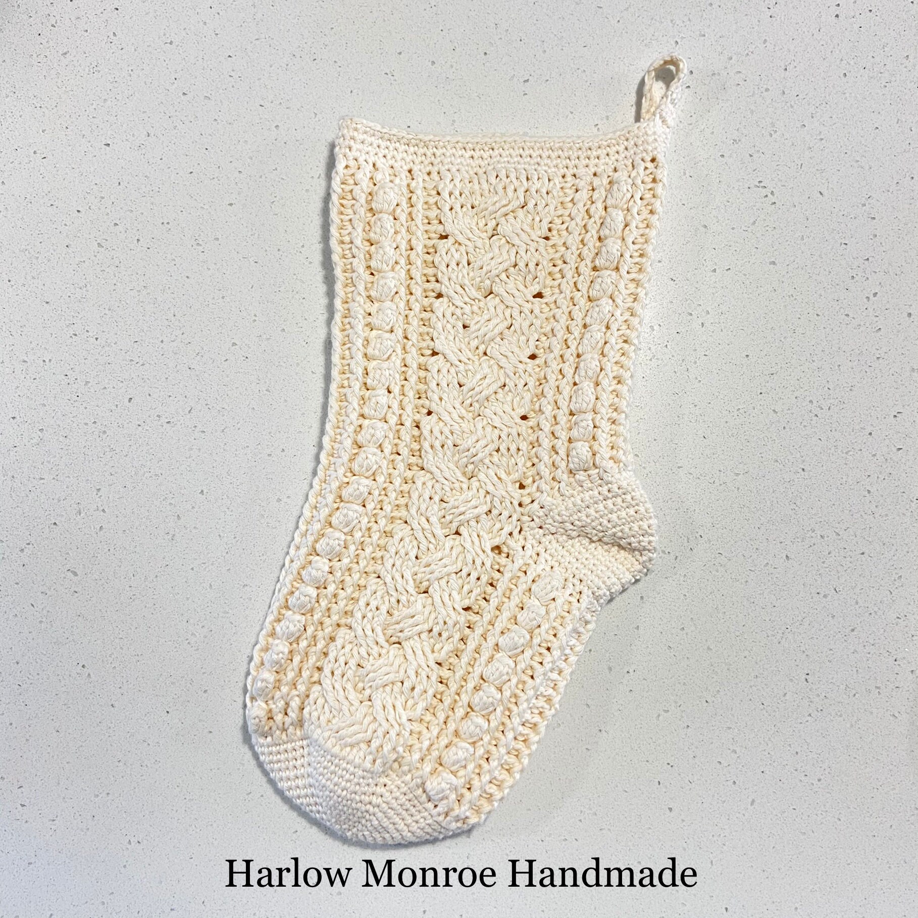 Christmas Cable Stocking Crochet PATTERN Downloadable PDF - Etsy