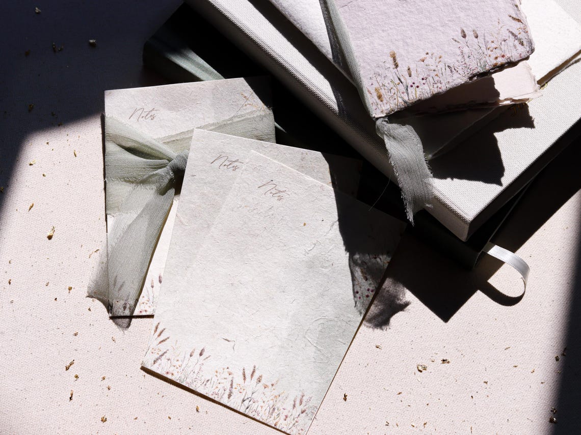 Sage Note Pages | Handcrafted Artisan Journal Paper - Etsy