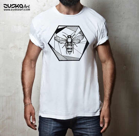 Honeycomb Bee Unisex T-shirt Geometric Art Save the Bees | Etsy